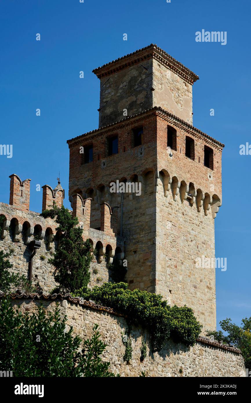 Vigoleno (Pc), Italiaa tower of ,the castle of the 10th/13th century ...