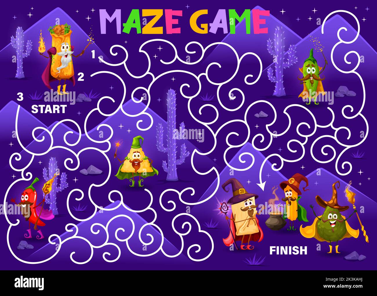 Wizard maze Stock Vector Images - Alamy