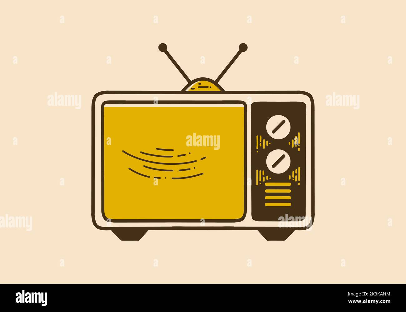 old school television retro vintage art design Stock Vector Image & Art ...