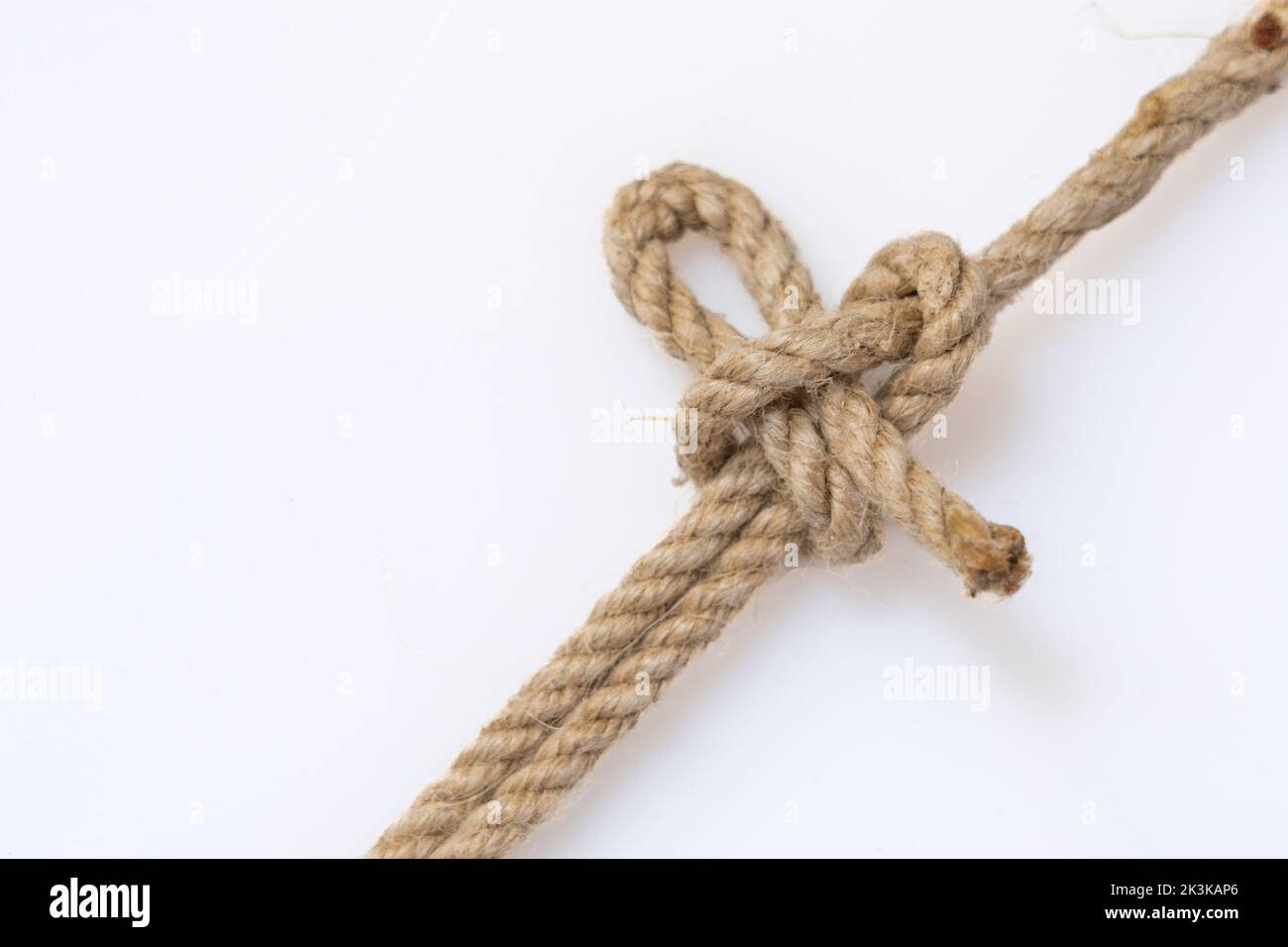 cleavage knot shaped into a rope ,Balearic islands, Spain Stock Photo ...