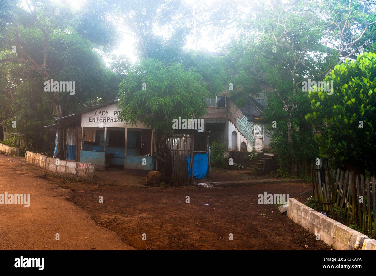 Bleak view of the colonial buildings Stock Photo - Alamy