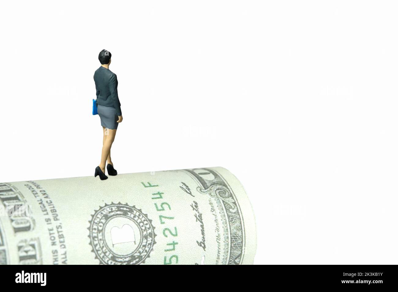 Miniature people toy figure photography. Financial concept. A ...
