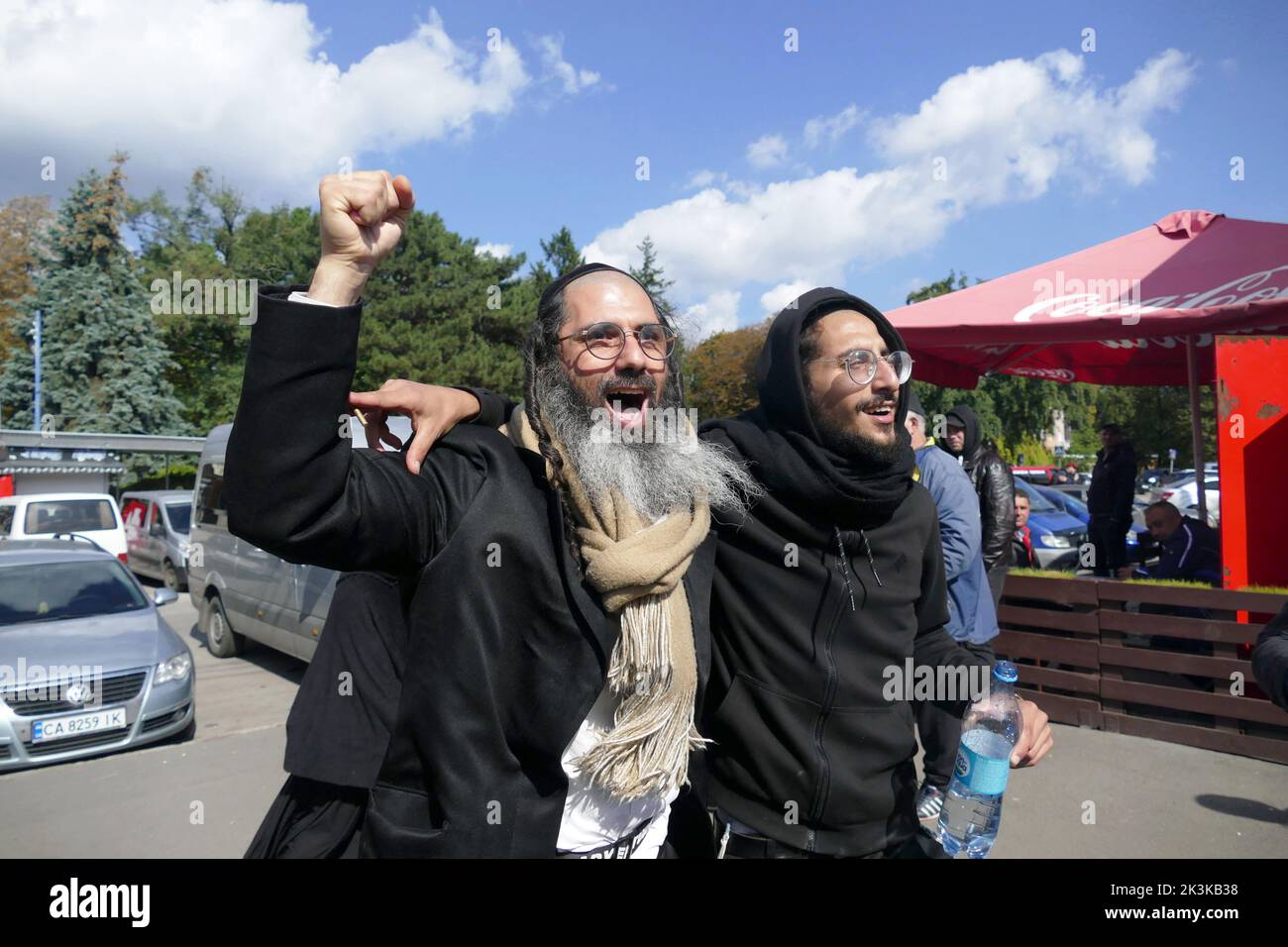 UMAN, UKRAINE - SEPTEMBER 25, 2022 - Hasidic pilgrims rejoice in the ...
