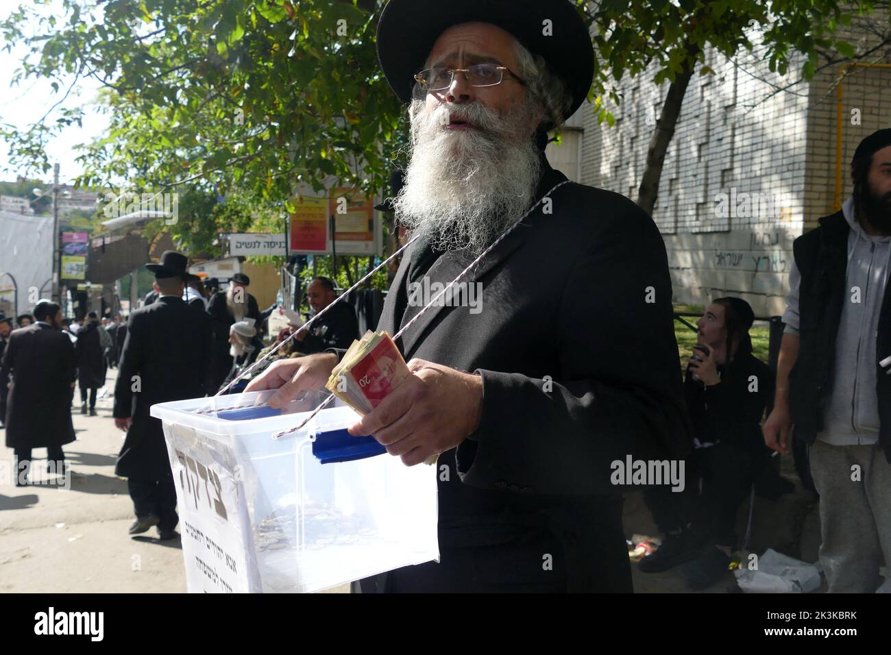 UMAN, UKRAINE - SEPTEMBER 25, 2022 - A Hasidic pilgrim is pictured on ...