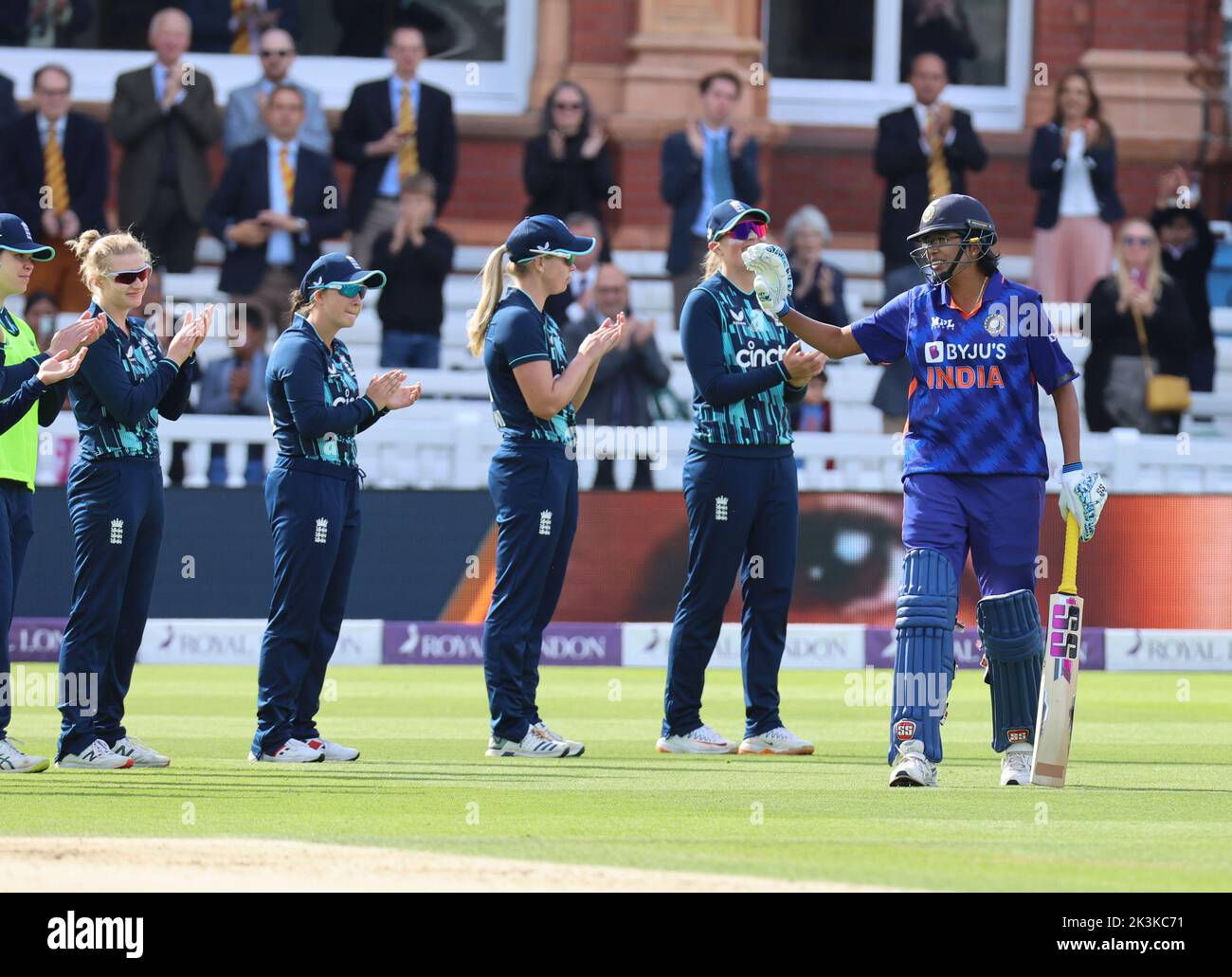 LONDON ENGLAND - SEPTEMBER 24 :Jhulan Goswami of India Women her last ...