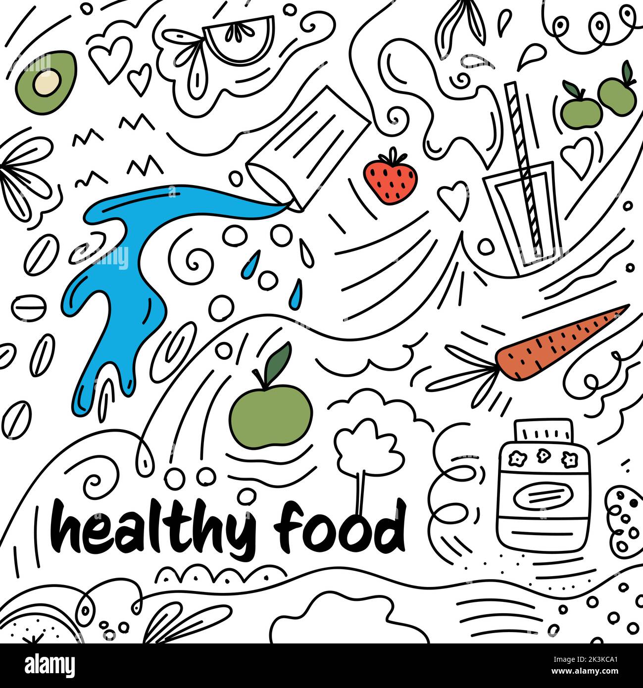 abstract illustration of proper nutrition, wholesome nutrition Stock ...