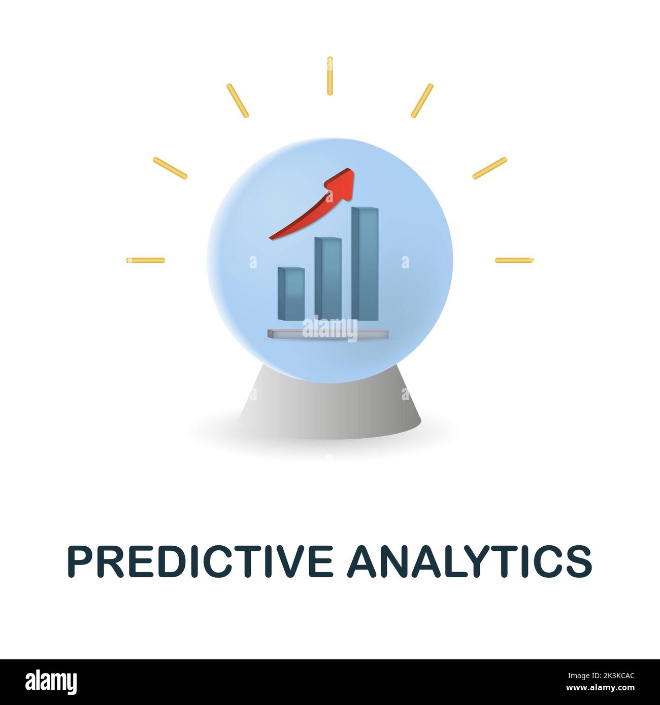 Predictive Analytics icon. 3d illustration from customer relationship ... Predictive Analytics icon. 3d illustration from customer relationship ...