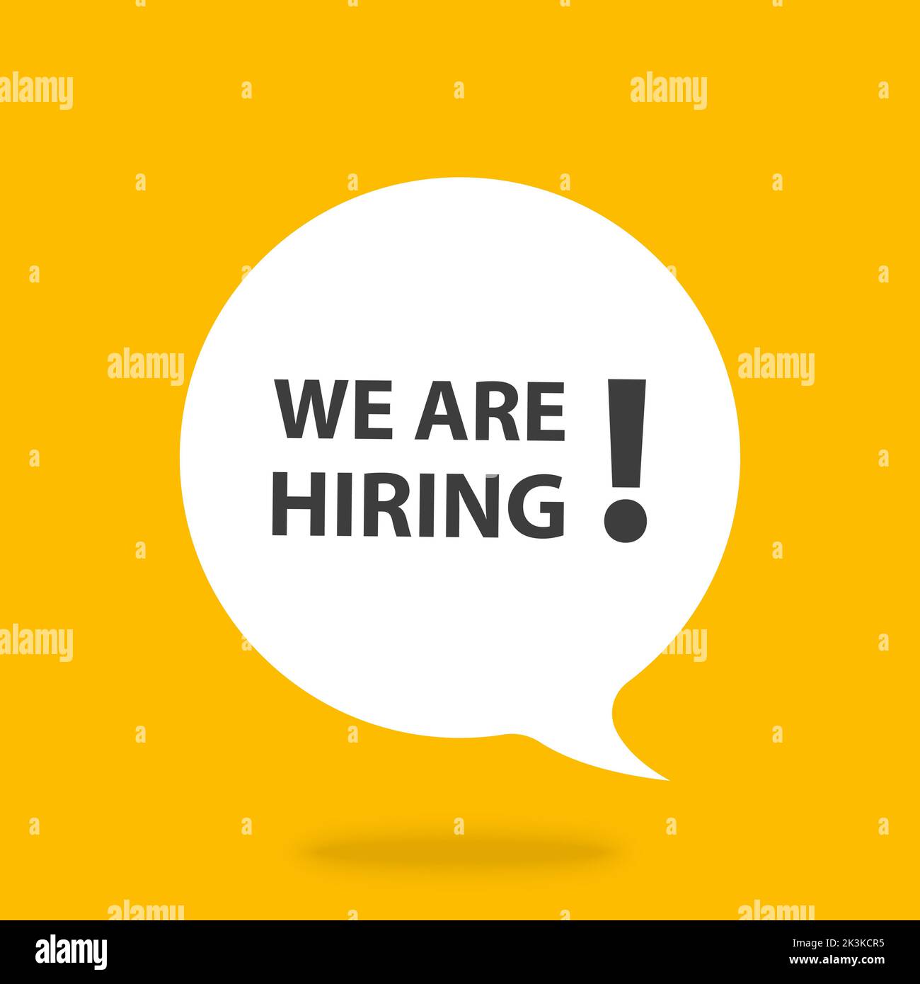 We are hiring speech bubble banner vector with copy space for business ...