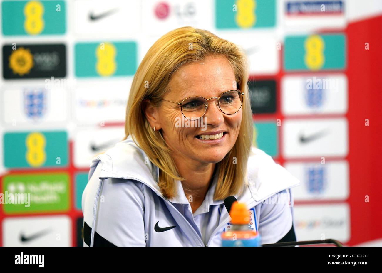 England manager Sarina Wiegman during the squad announcement at St ...