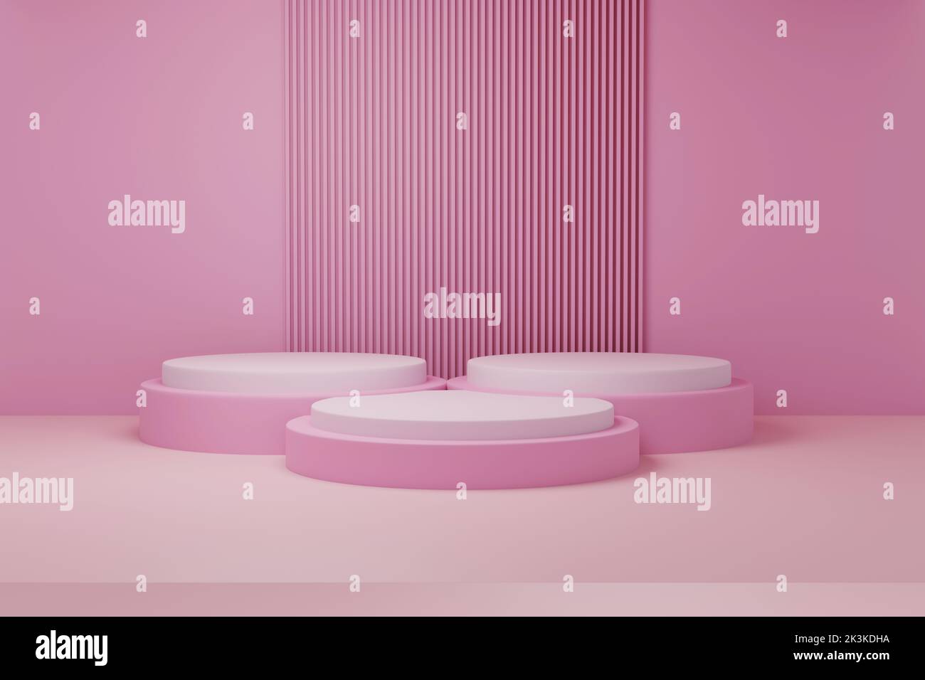 3D Rendering Abstract background with realistic basic geometry cylinder ...