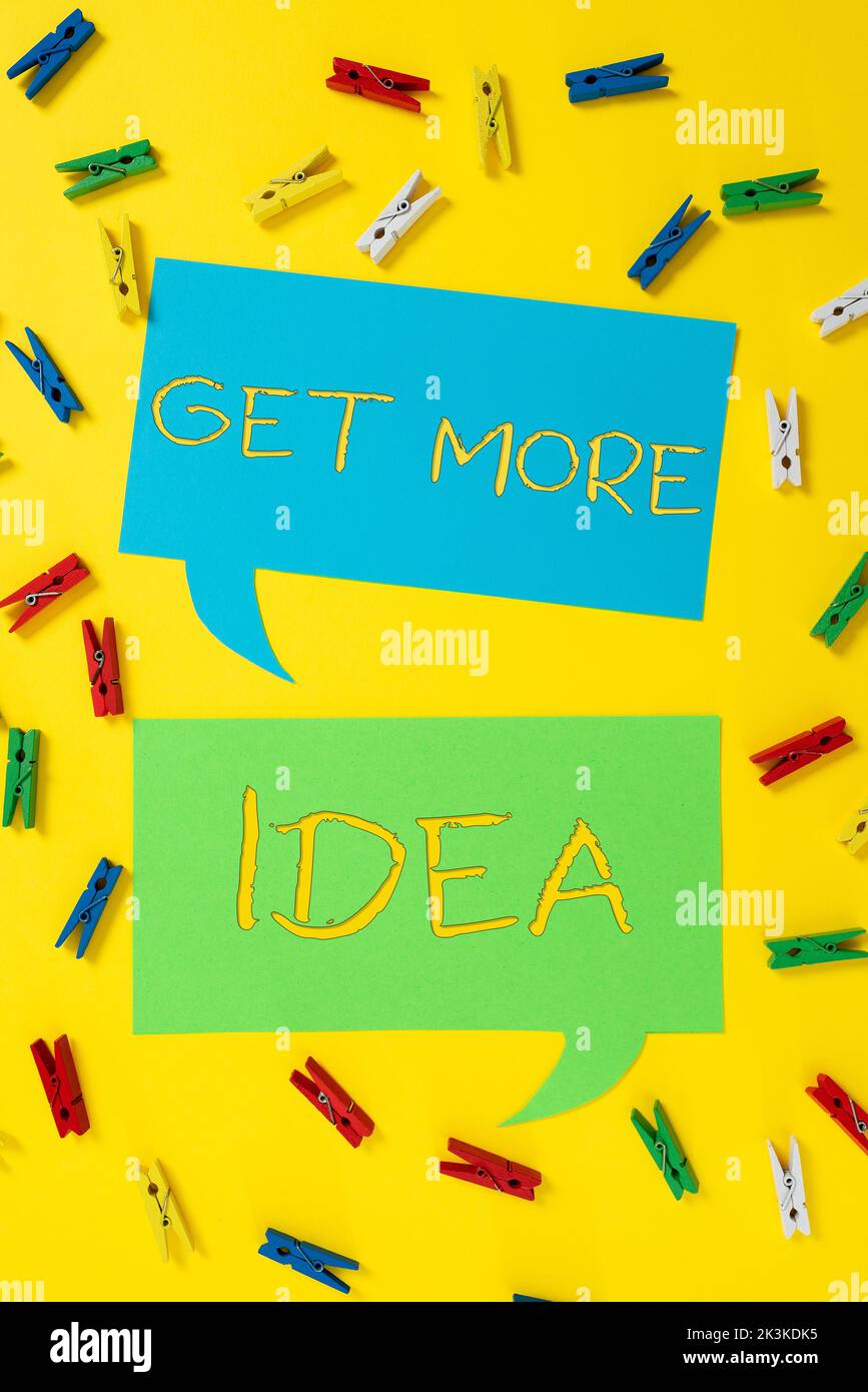 Text sign showing Get More Idea, Word for Random Input Mind Map Picture ...