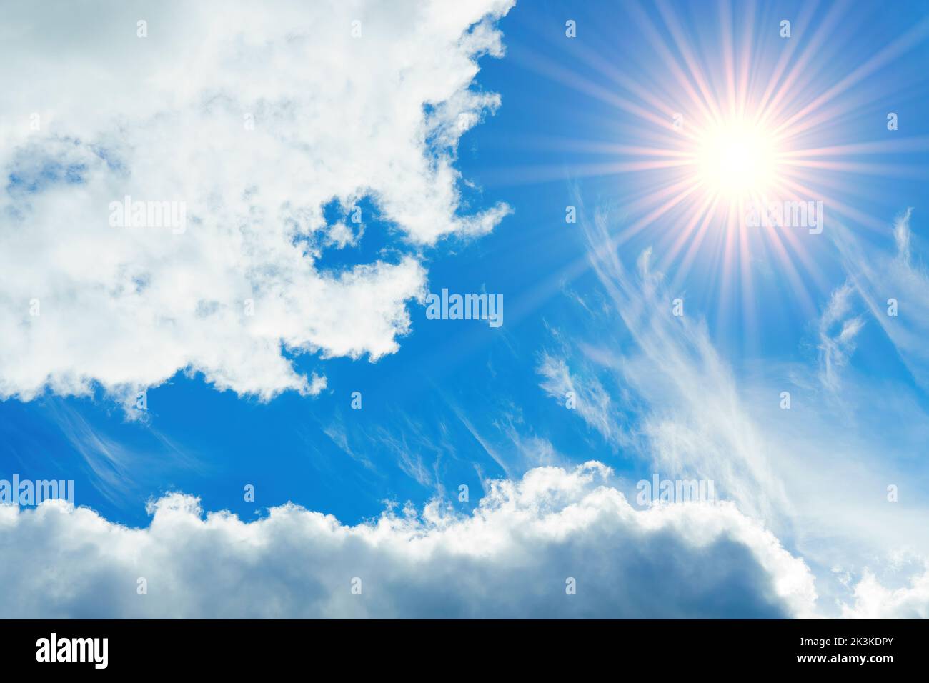 Sun shines brightly in clear hi-res stock photography and images - Alamy