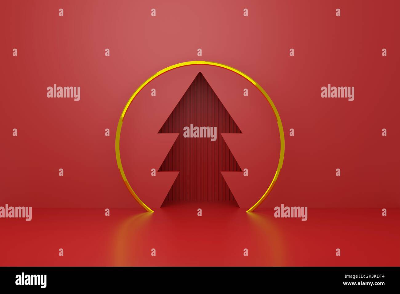 3D Rendering Abstract background with realistic basic geometry cylinder ...