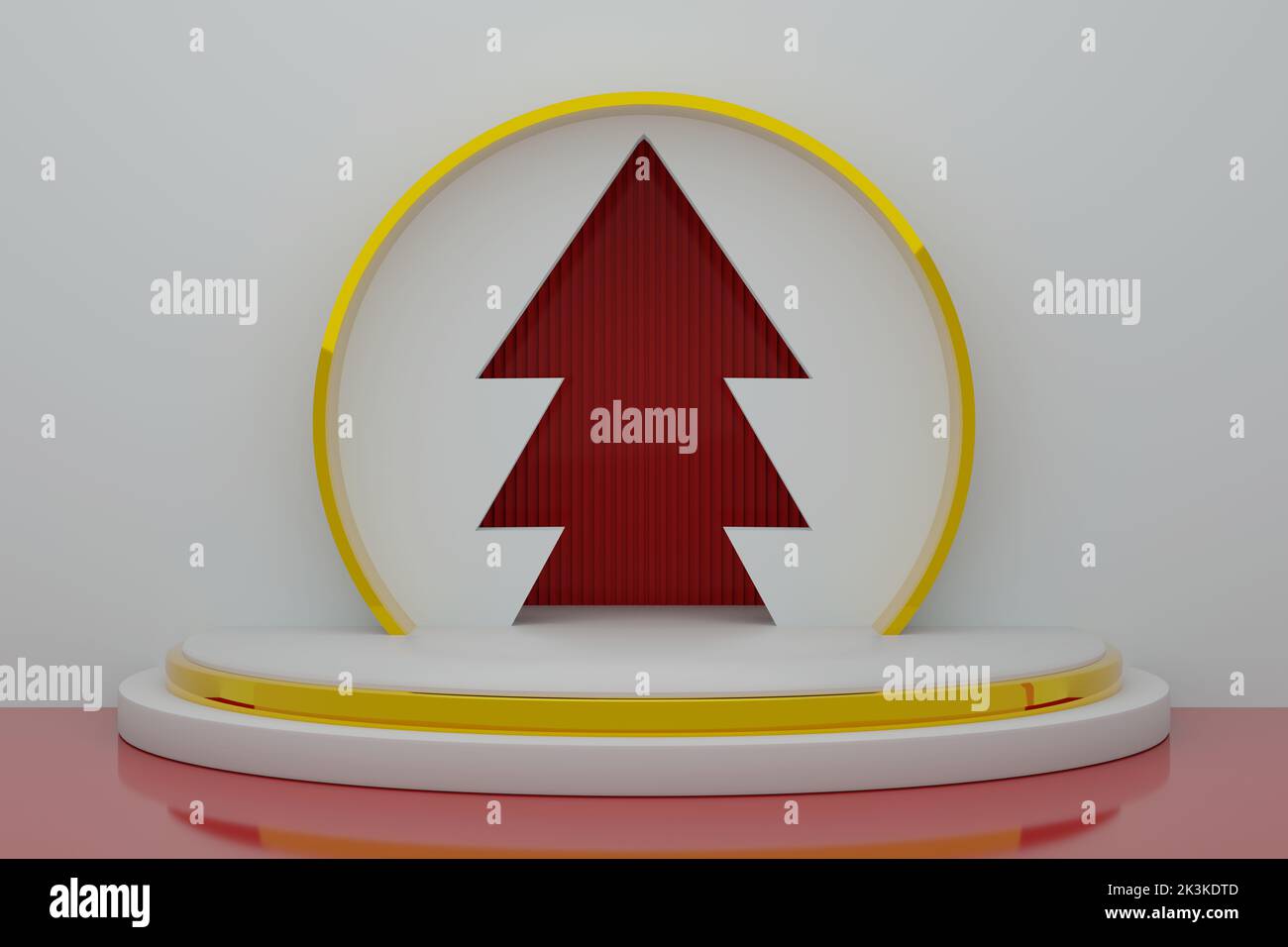 3D Rendering Abstract background with realistic basic geometry cylinder ...