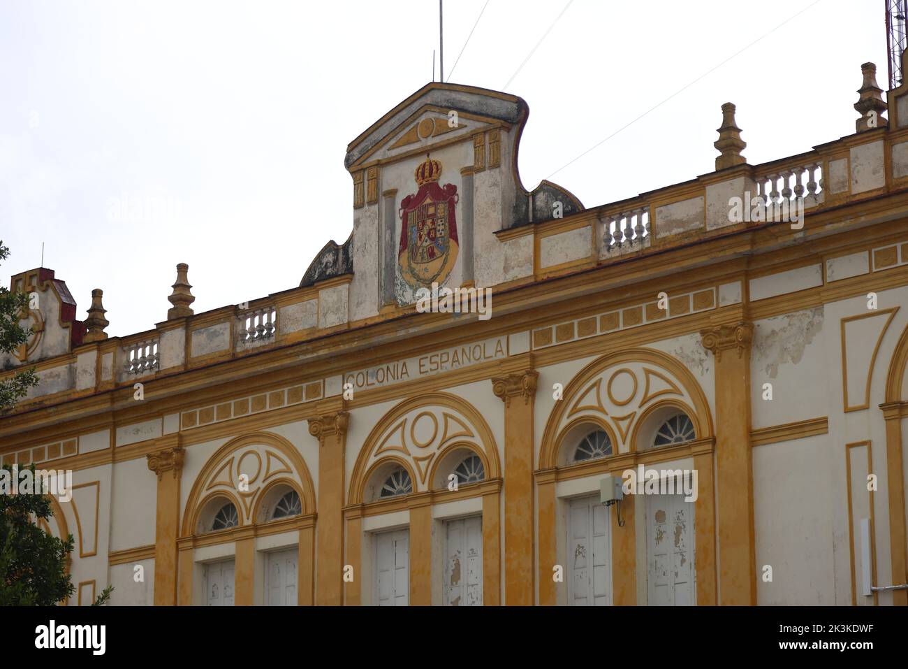 Ancient Spanish colonial building in the city of Moron, Cuba Stock ...