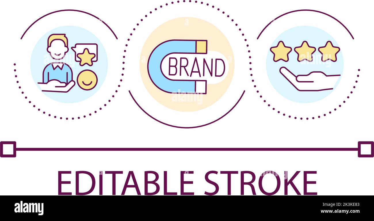 Positive brand reputation loop concept icon Stock Vector Image & Art ...