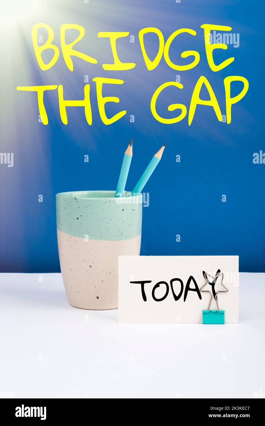 Conceptual display Bridge The Gap, Business approach Overcome the ...