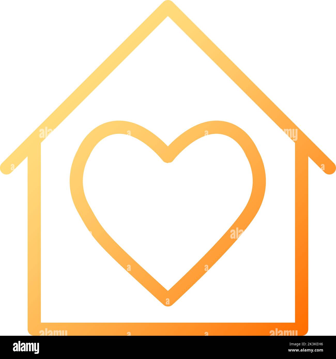 Loving environment at home pixel perfect gradient linear vector icon ...