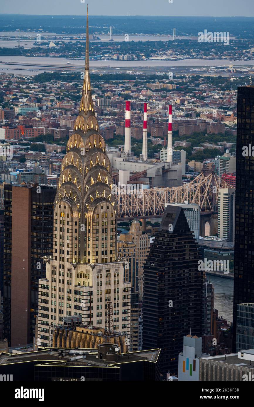 Aerial view of Chrysler Building, Manhattan, New York, USA Stock Photo ...