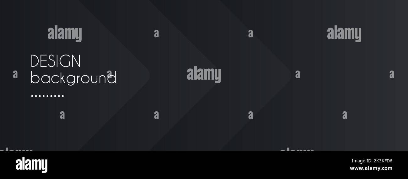 Black abstract vector long banner. Minimal background with arrows ...