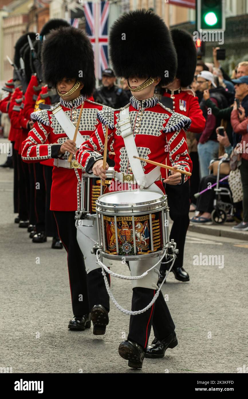 Windsor, UK. 27th September, 2022. A drummer accompanies Number 12 ...