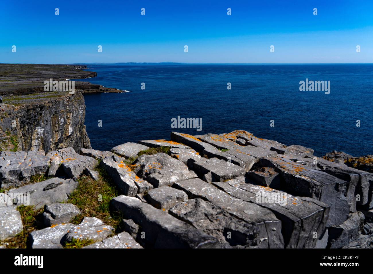 The ancient fortress of Dún Aonghasa or Dún Aengus, Inishmore, the ...