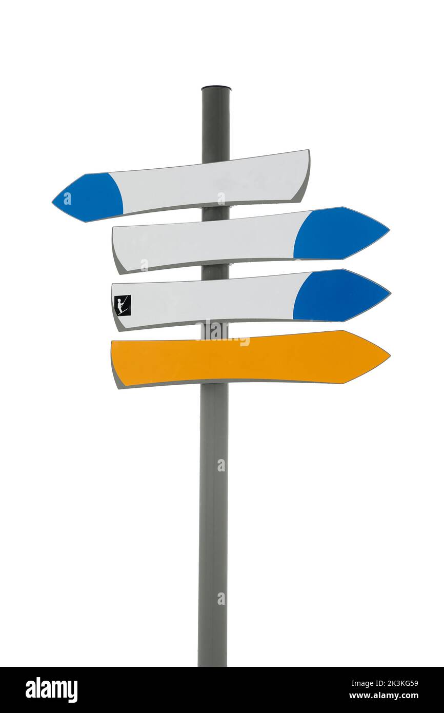 Direction signs blank boards Stock Photo - Alamy