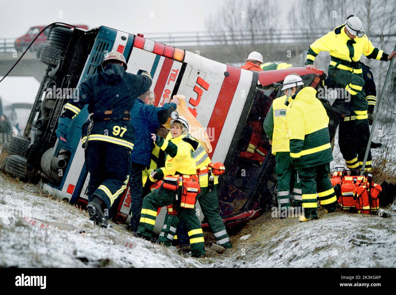 A serious bus accident occurred at half past two on Friday afternoon on ...