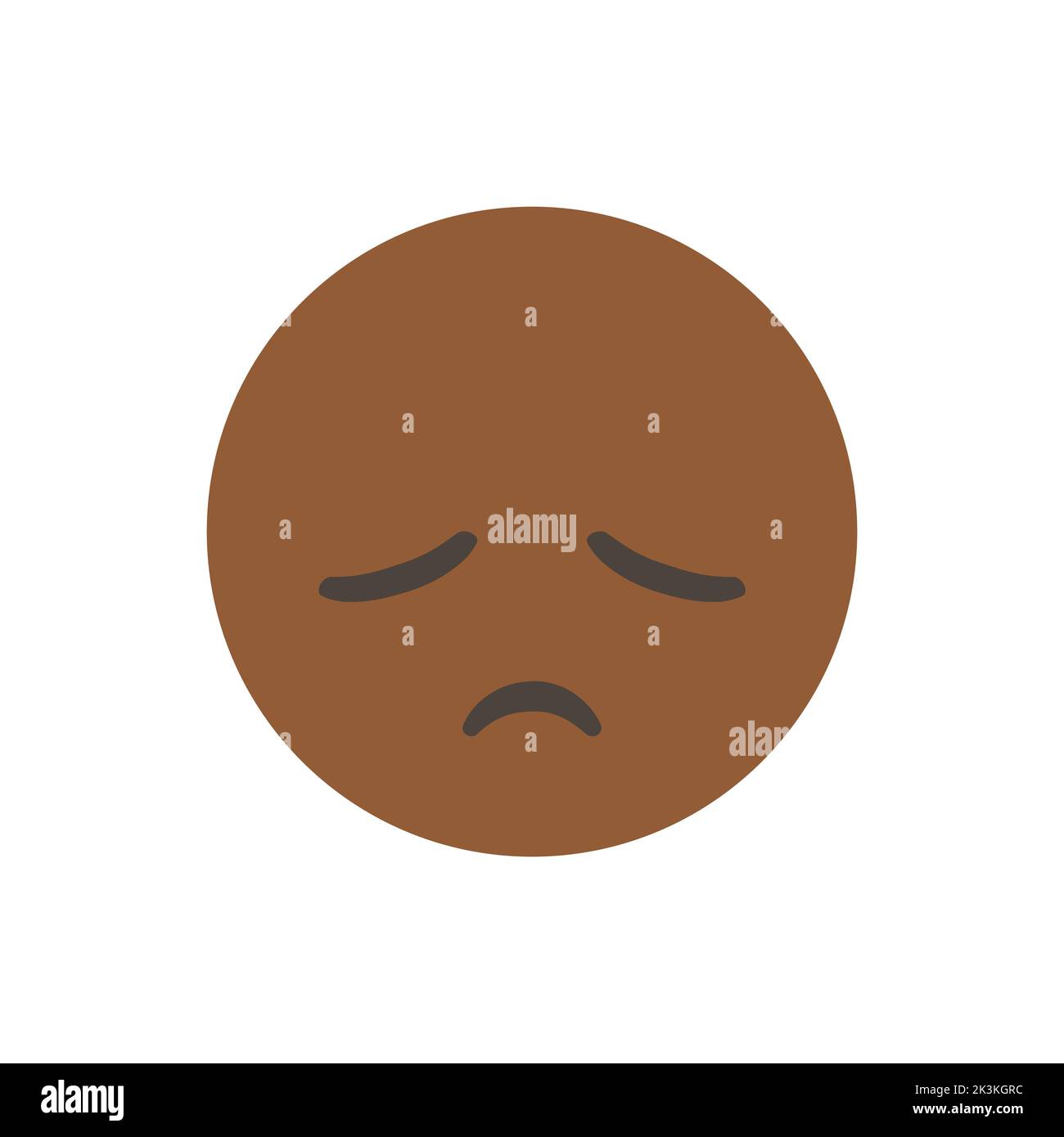 Sad, sad face, sorrowful. Vector illustration. realistic emoticon ...