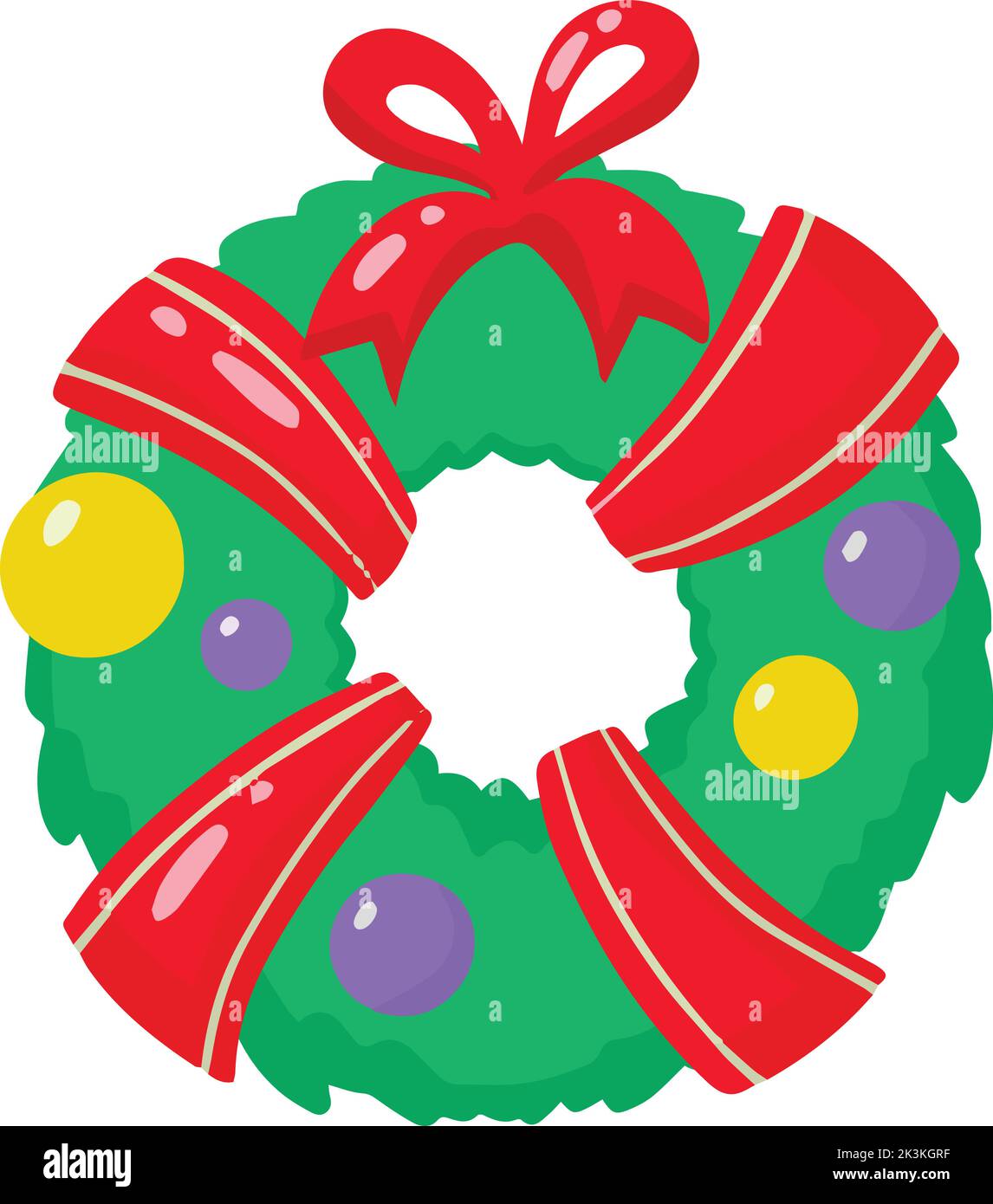 Hand Drawn christmas wreath illustration isolated on background Stock ...