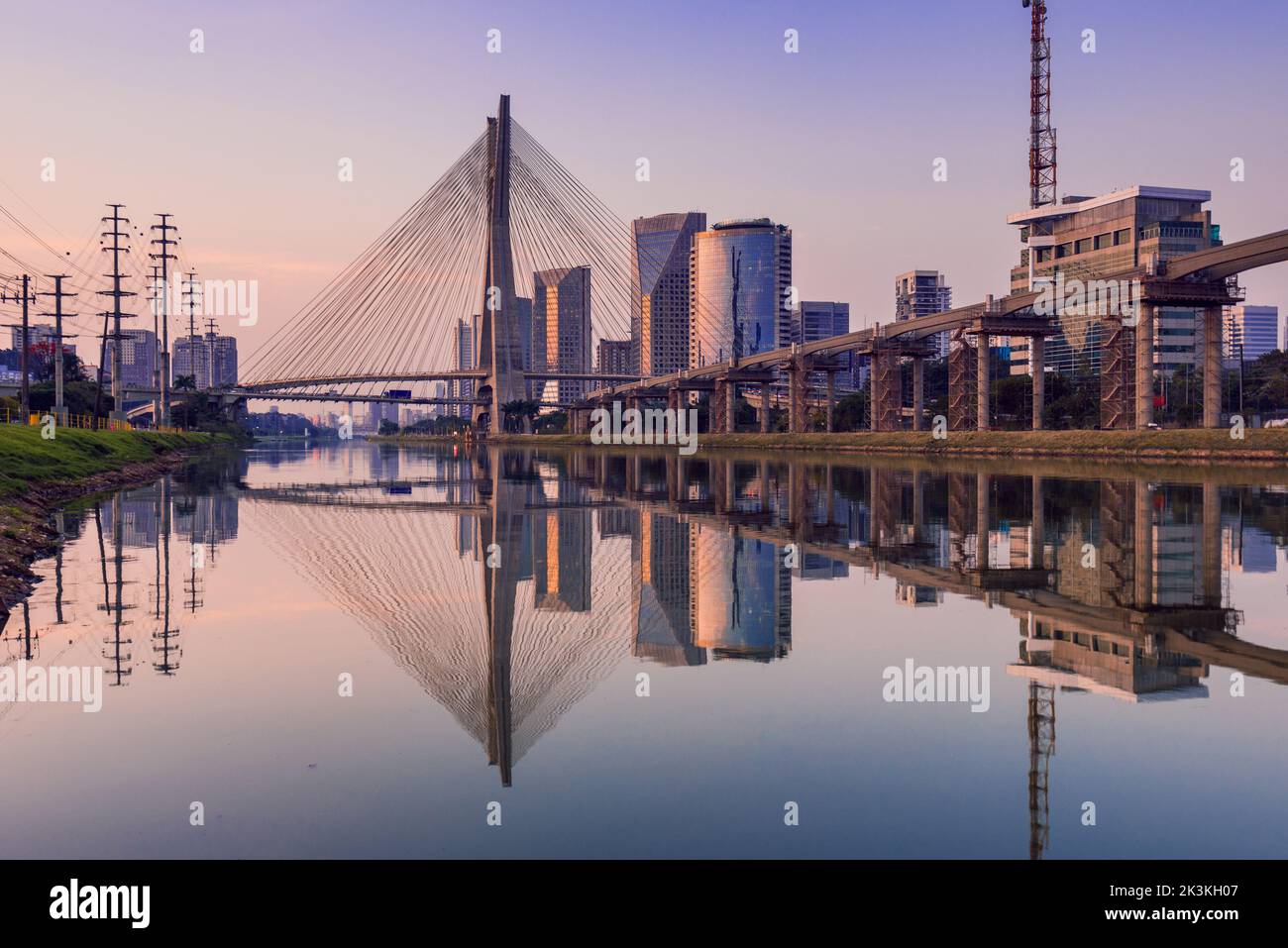 Octavio Frias de Oliveira Bridge in Sao Paulo is the Landmark of the ...
