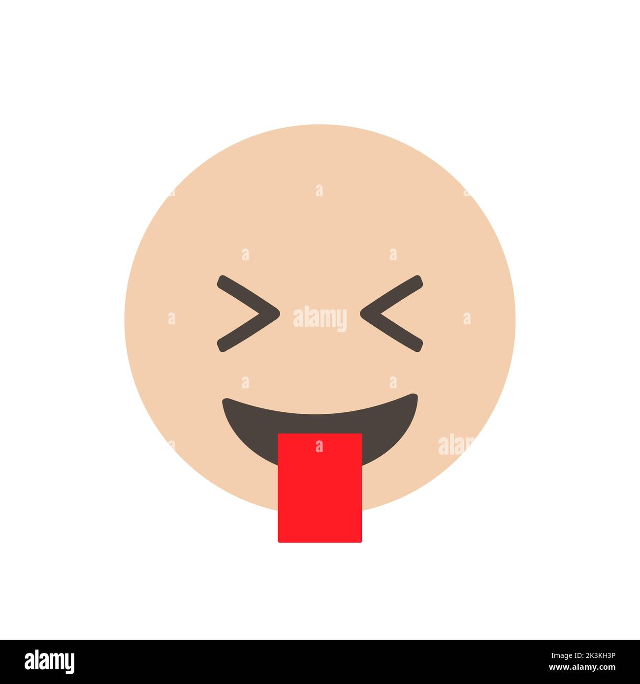 Stuck Out Tongue Funny Yellow Emoticon Emoji Isolated 3d For