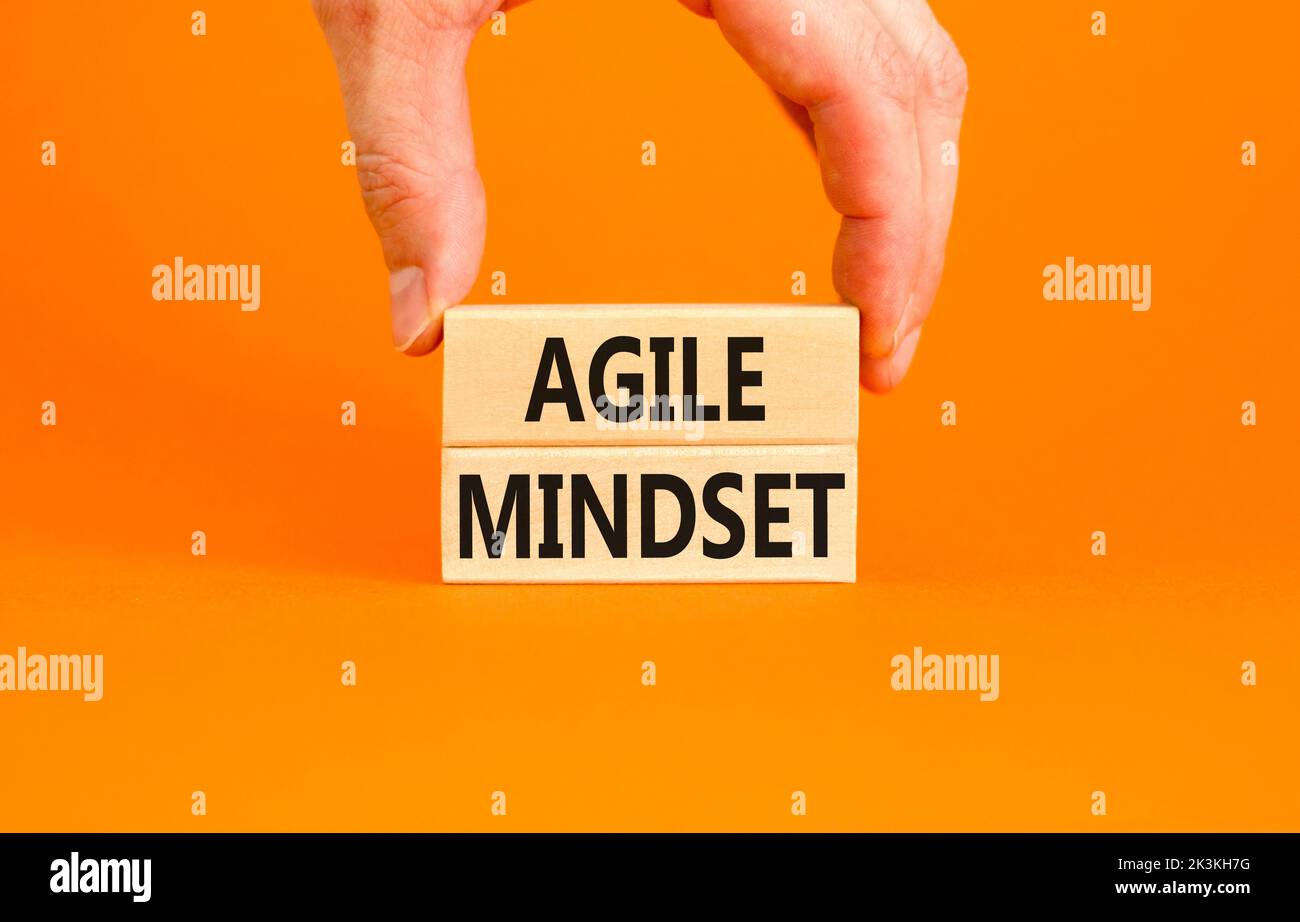 Agile Mindset Symbol Concept Words Agile Mindset On Wooden Blocks