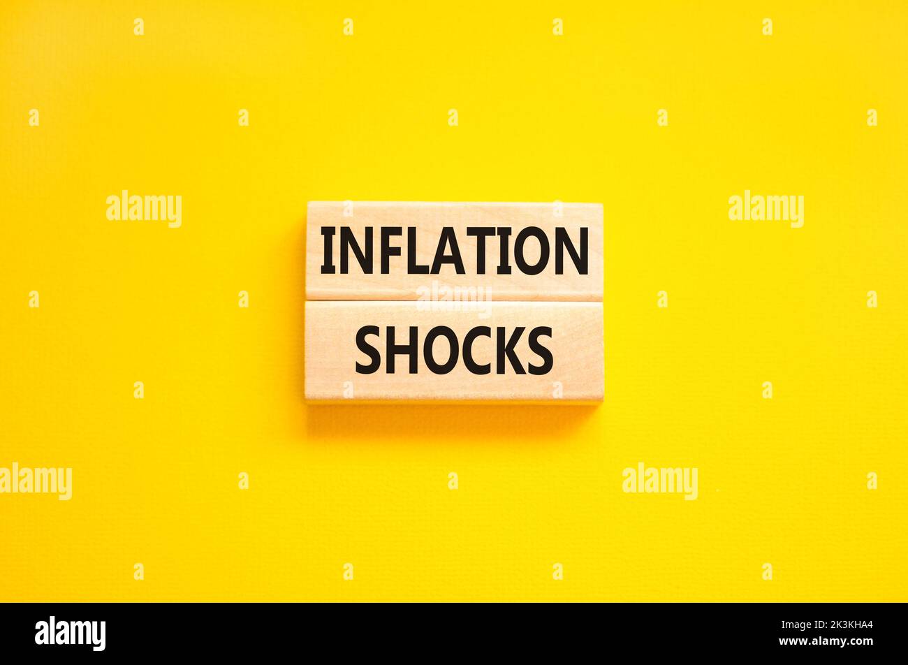 Inflation shocks symbol. Concept words Inflation shocks on wooden ...