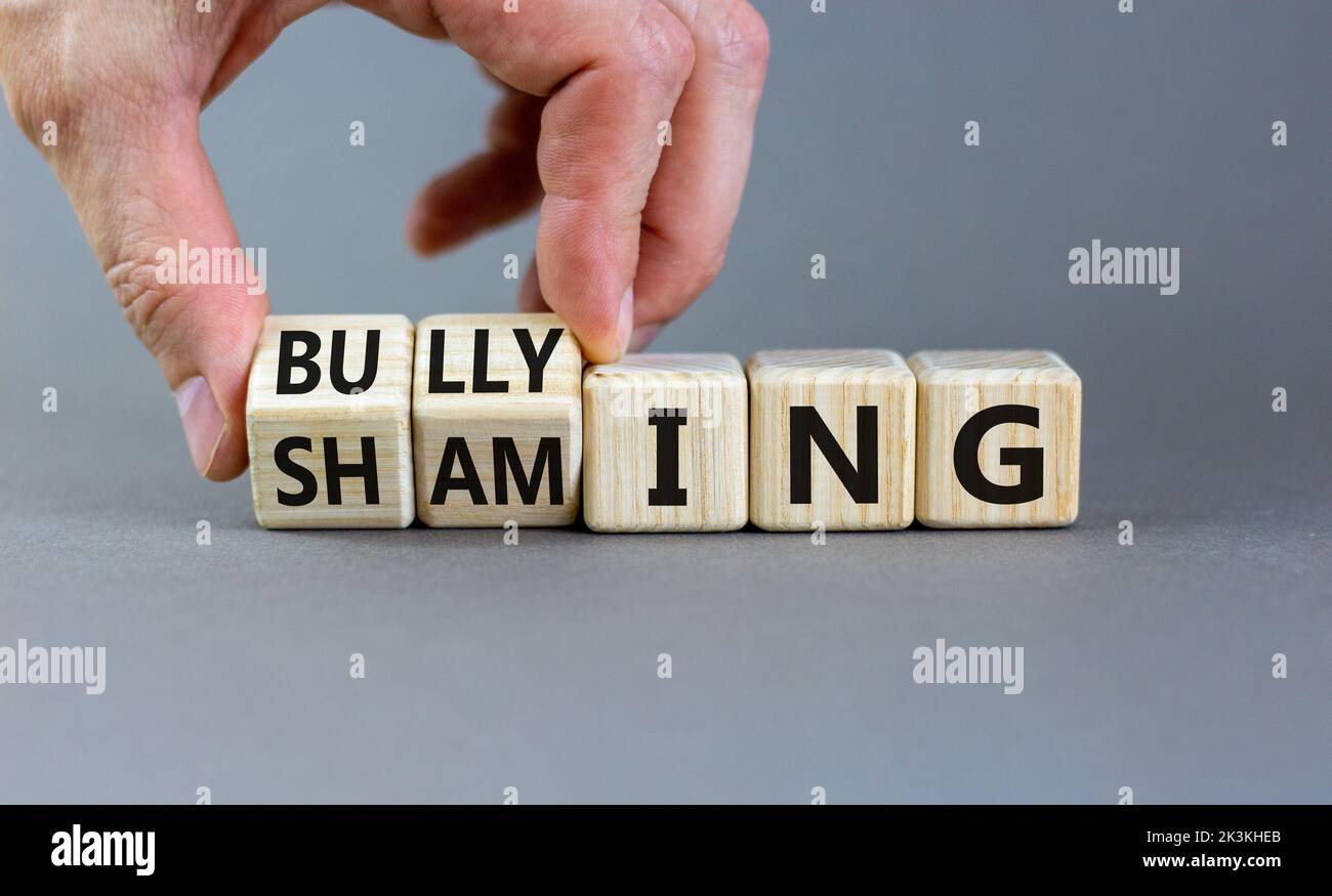 Shaming and bullying symbol. Concept words Shaming and Bullying on ...
