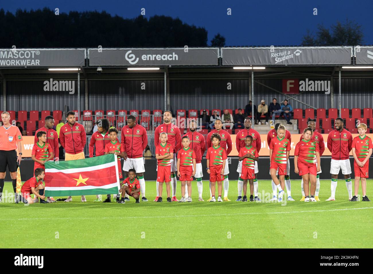 ALMERE - Suriname goalkeeper Warner Hahn, Dion Malone of Suriname ...