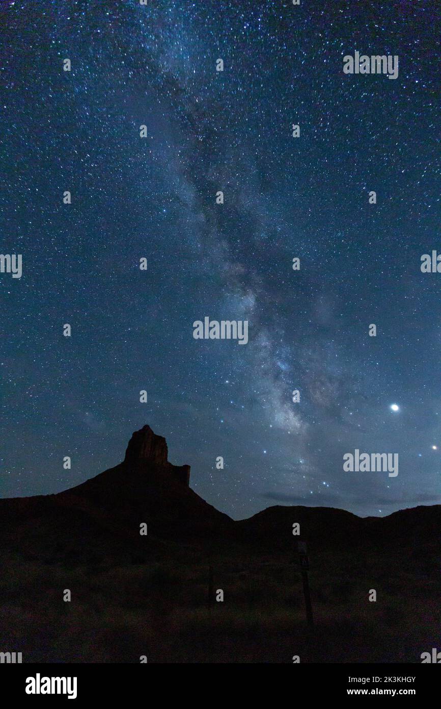 The Milky Way Galaxy over Parriot Mesa and Castle Valley near Moab ...