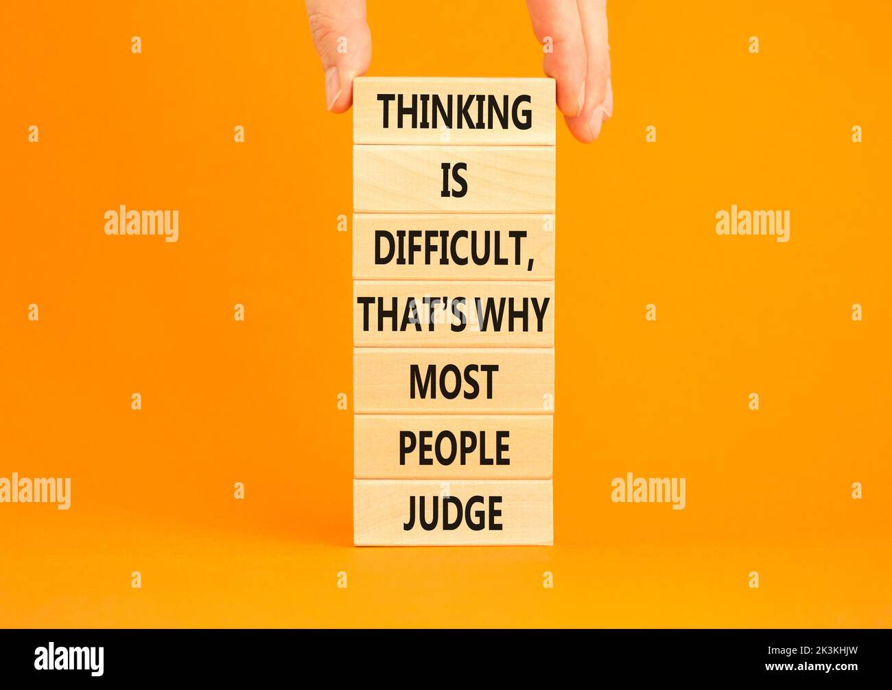Thinking or judge symbol. Concept words Thinking is difficult that is ...