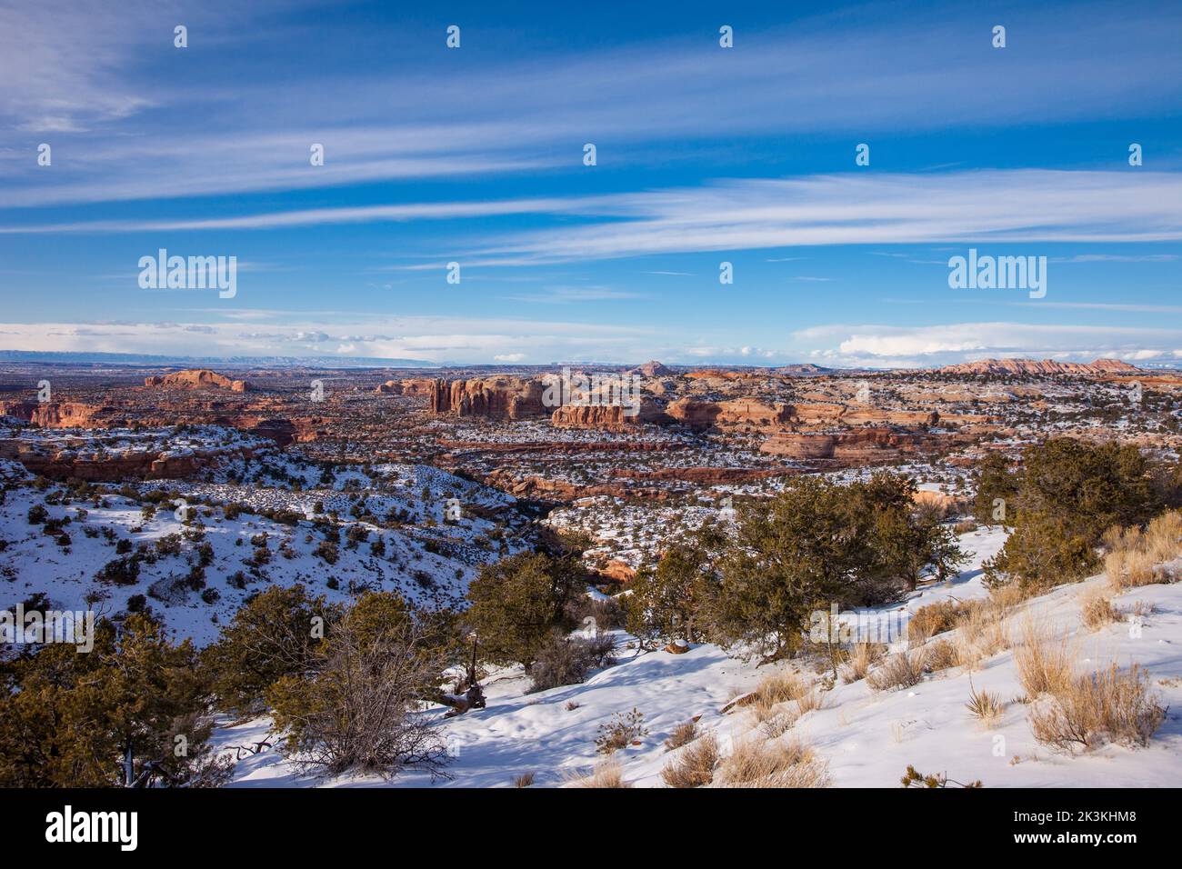 Winter view of Rough Canyon from the Neck Spring Trailhead, Island in ...