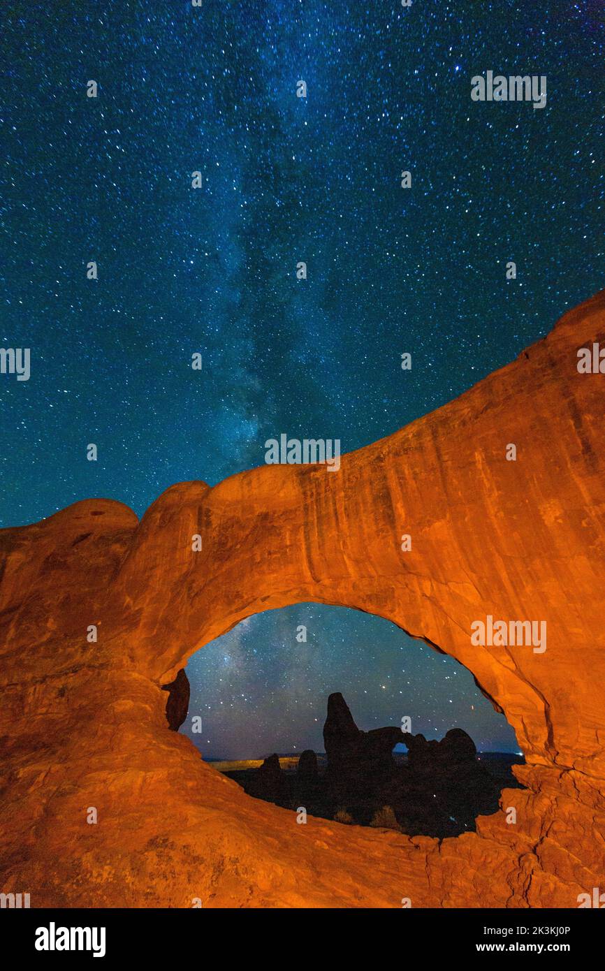 Turret Arch framed by the North Window in the Windows Section of Arches ...
