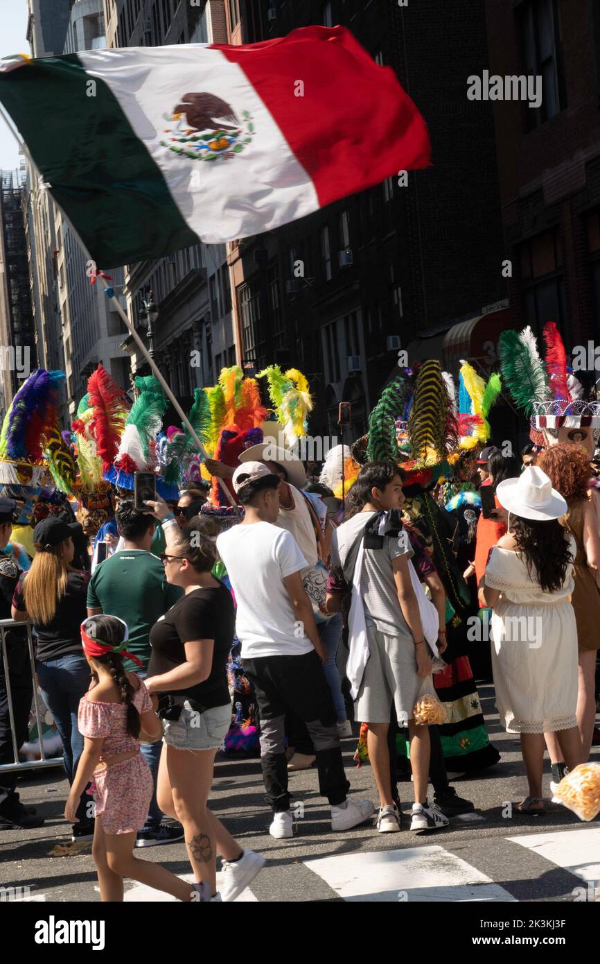 Mexican Day Parade on Madison Avenue in New York City, USA 2022 Stock ...