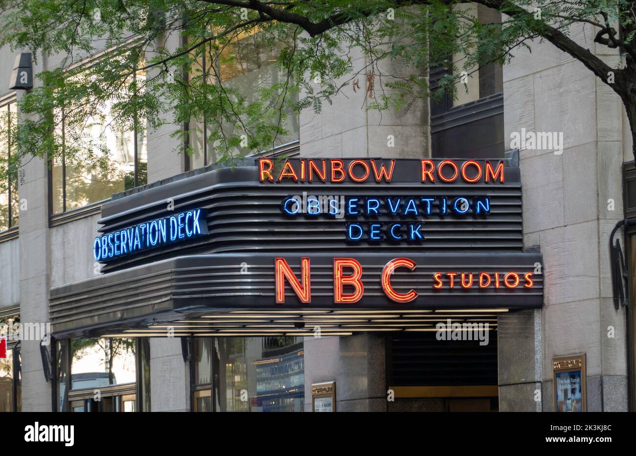 Marquee at Rockefeller Center, New York City, USA 2022 Stock Photo - Alamy