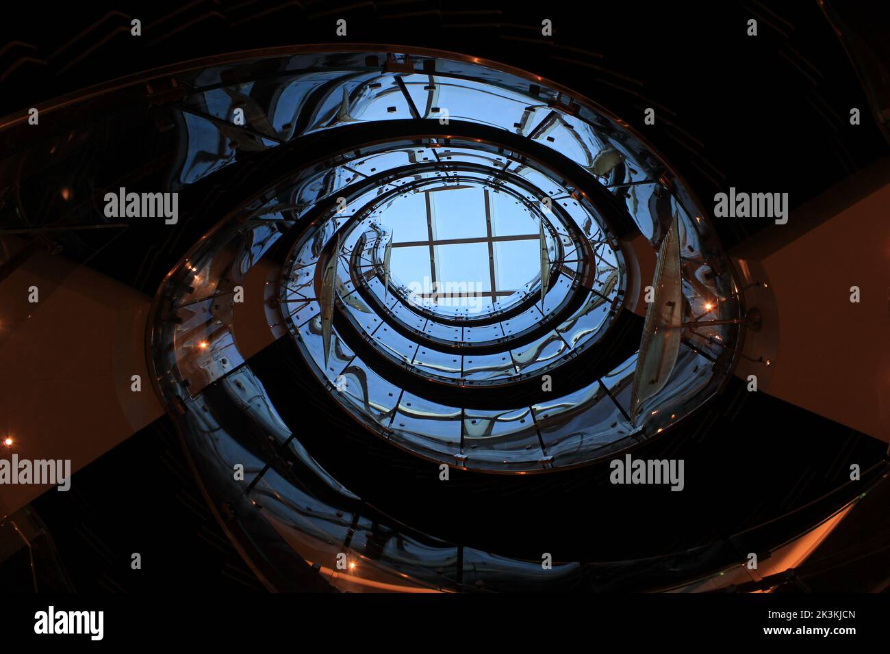 Spiral Cruise Ship Stairs Stock Photo - Alamy