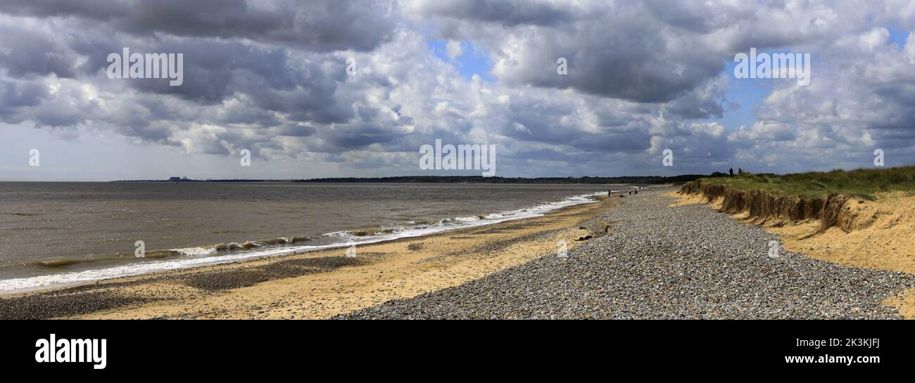 View of the beach at Walberswick village, Suffolk County, England, UK ...