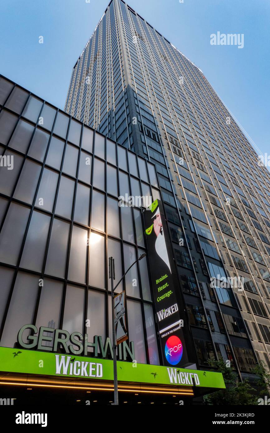 "Wicked", the musical, at the Gershwin theatre, NYC, USA 2022 Stock ...