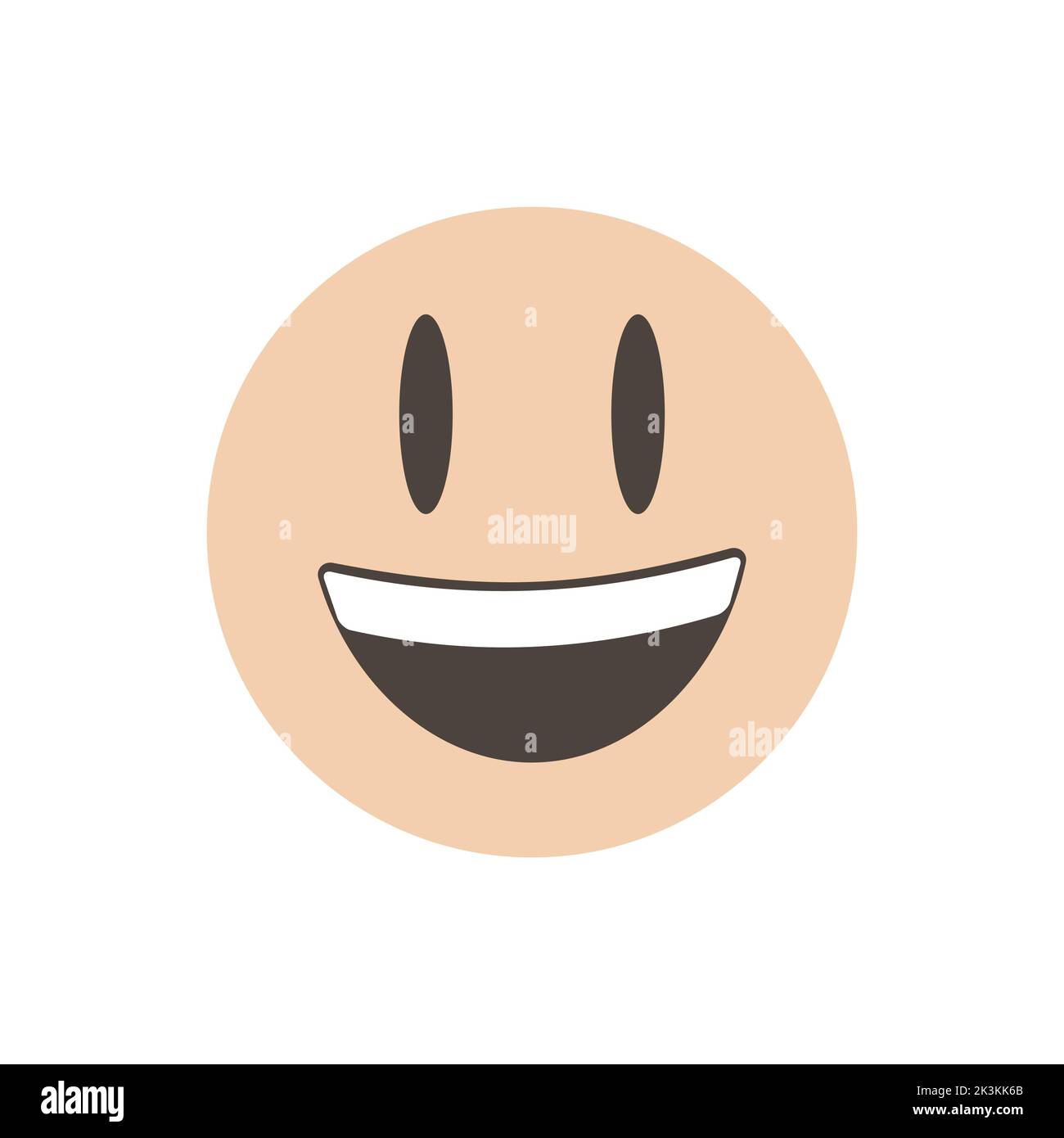 Grinning face with big eyes. 3D stylized vector icon. smiling emoticon ...