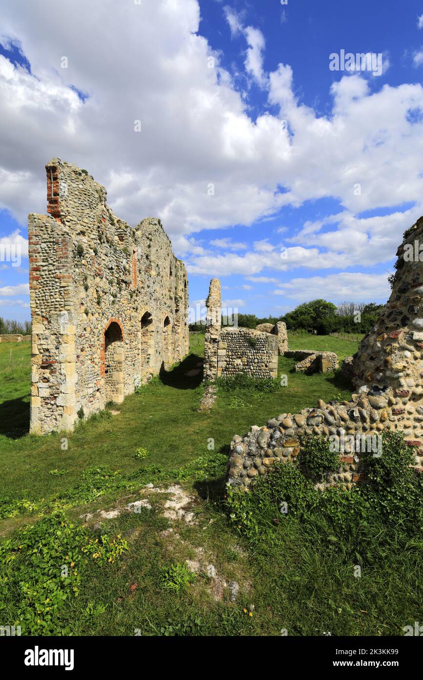 The ruins of Greyfriars Medieval Friary, Dunwich village, Suffolk ...