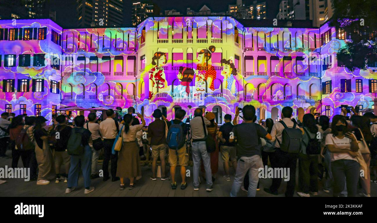 InnerGlow, a light show of digital art projection, at the Parade Ground ...