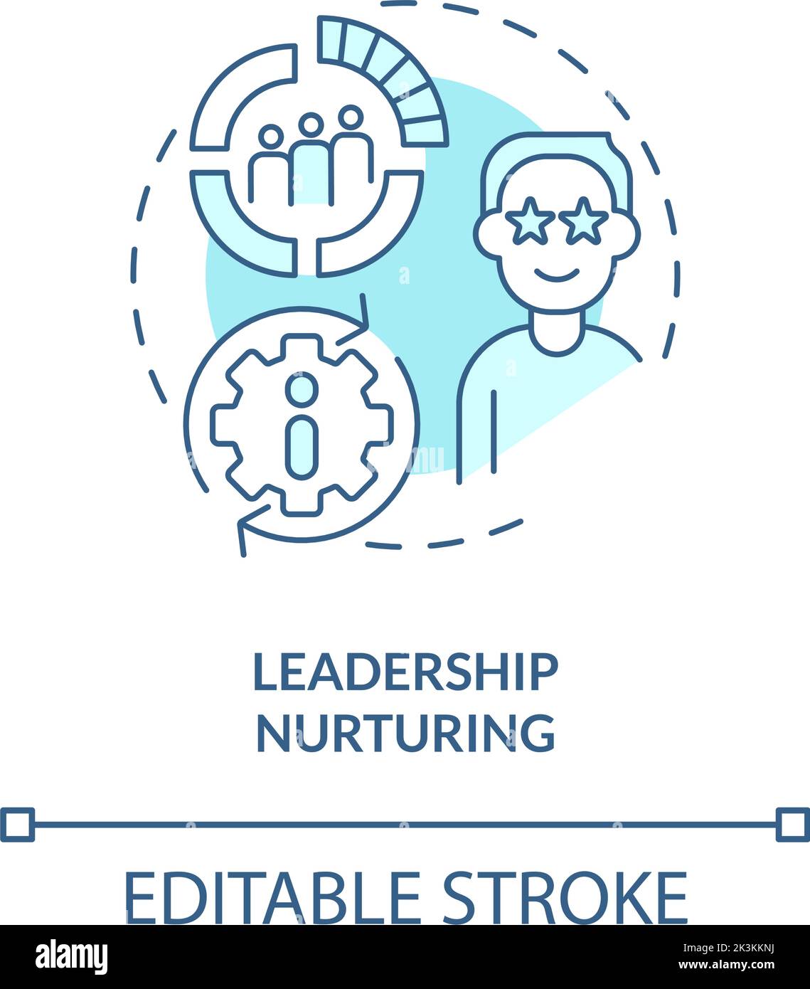Leadership nurturing turquoise concept icon Stock Vector Image & Art ...