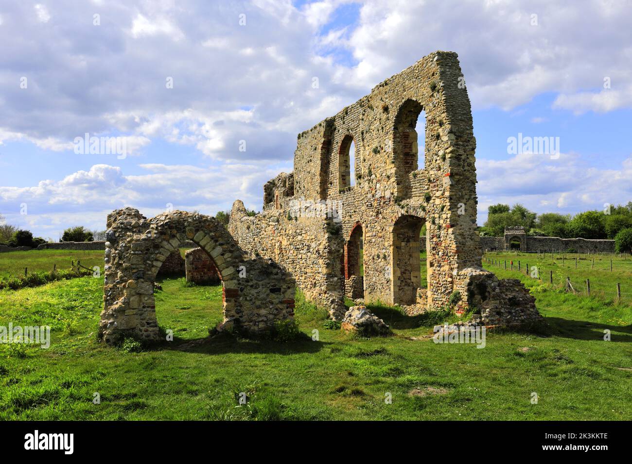 The ruins of Greyfriars Medieval Friary, Dunwich village, Suffolk ...